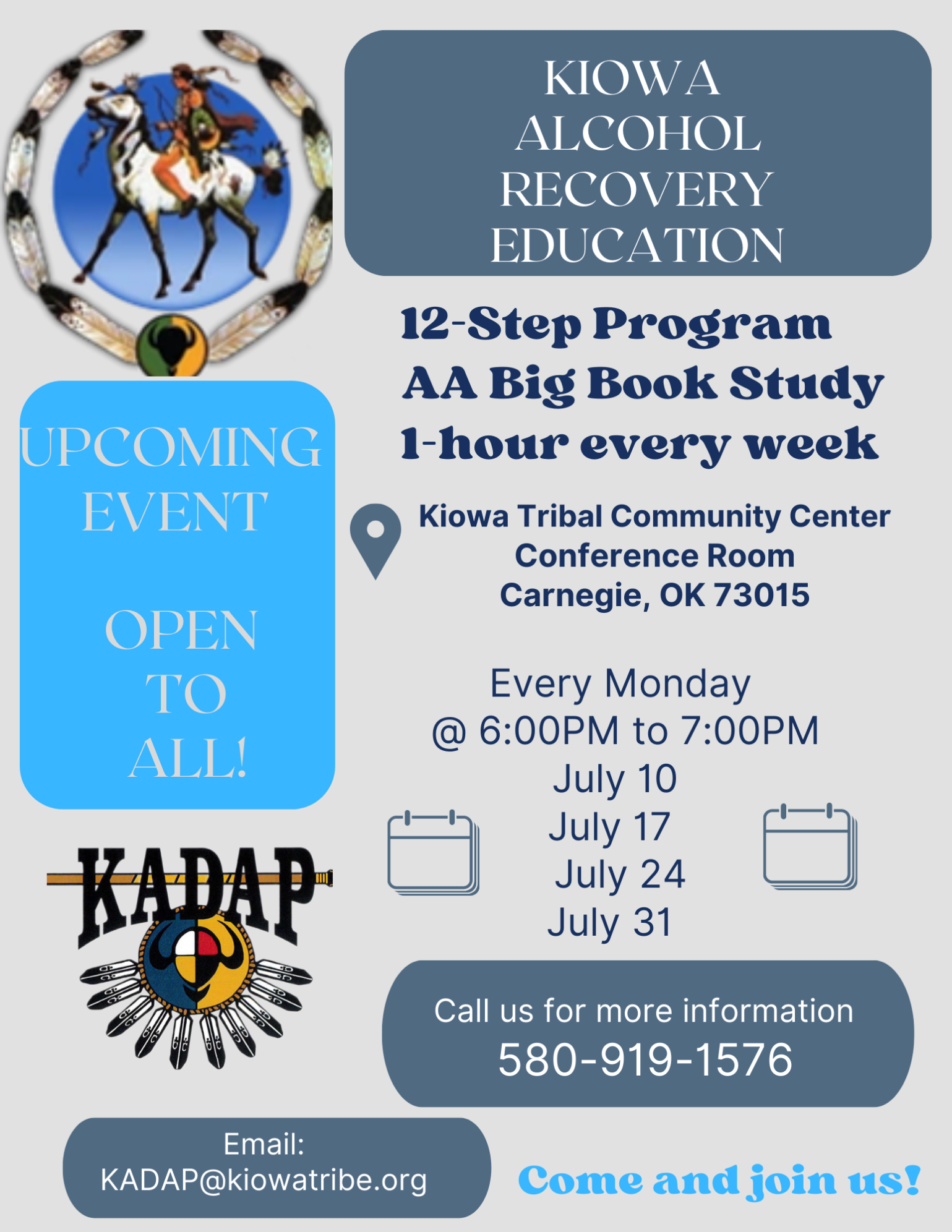 Kiowa Alcohol Recovery Education | Kiowa Tribe